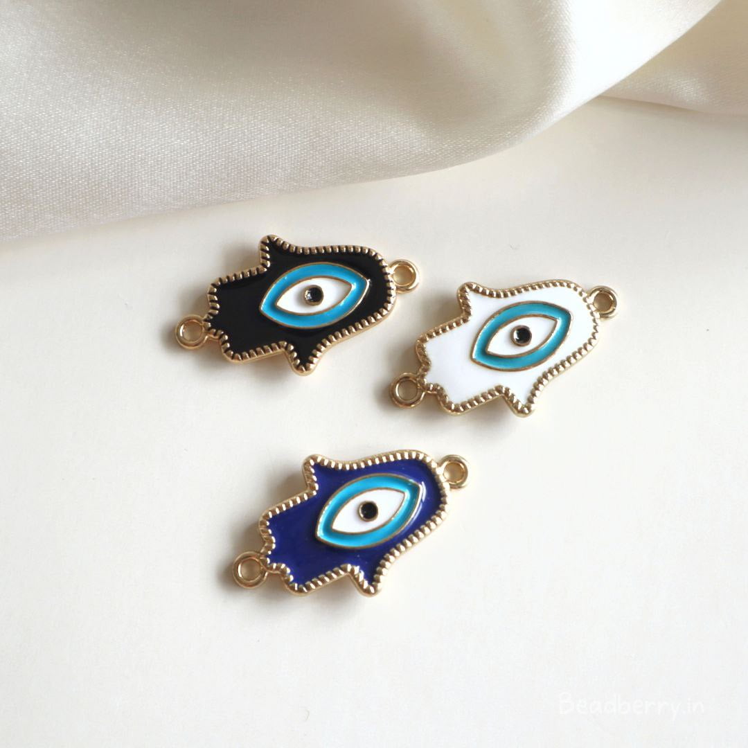 Hamsa Evil Eye Connector Charms